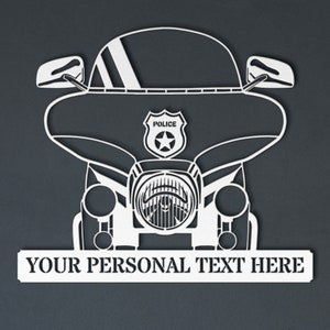 Personalized Police Motorbike Metal Sign. Custom Motorcycle Cop Wall ...