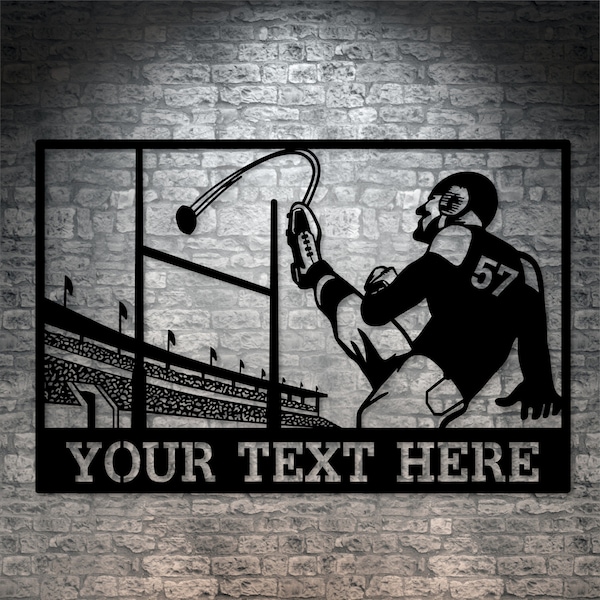 Football Kicker Wall Decor - Etsy