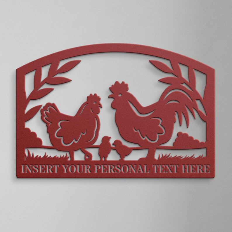 Personalized Chicken Farm Metal Sign Gift. Custom Animal Wall Decor ...