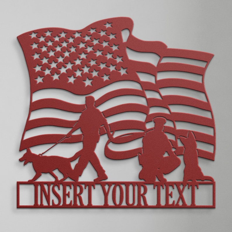 Personalized Police Officer & K9 Dog Name Metal Sign. Custom Cop Wall ...