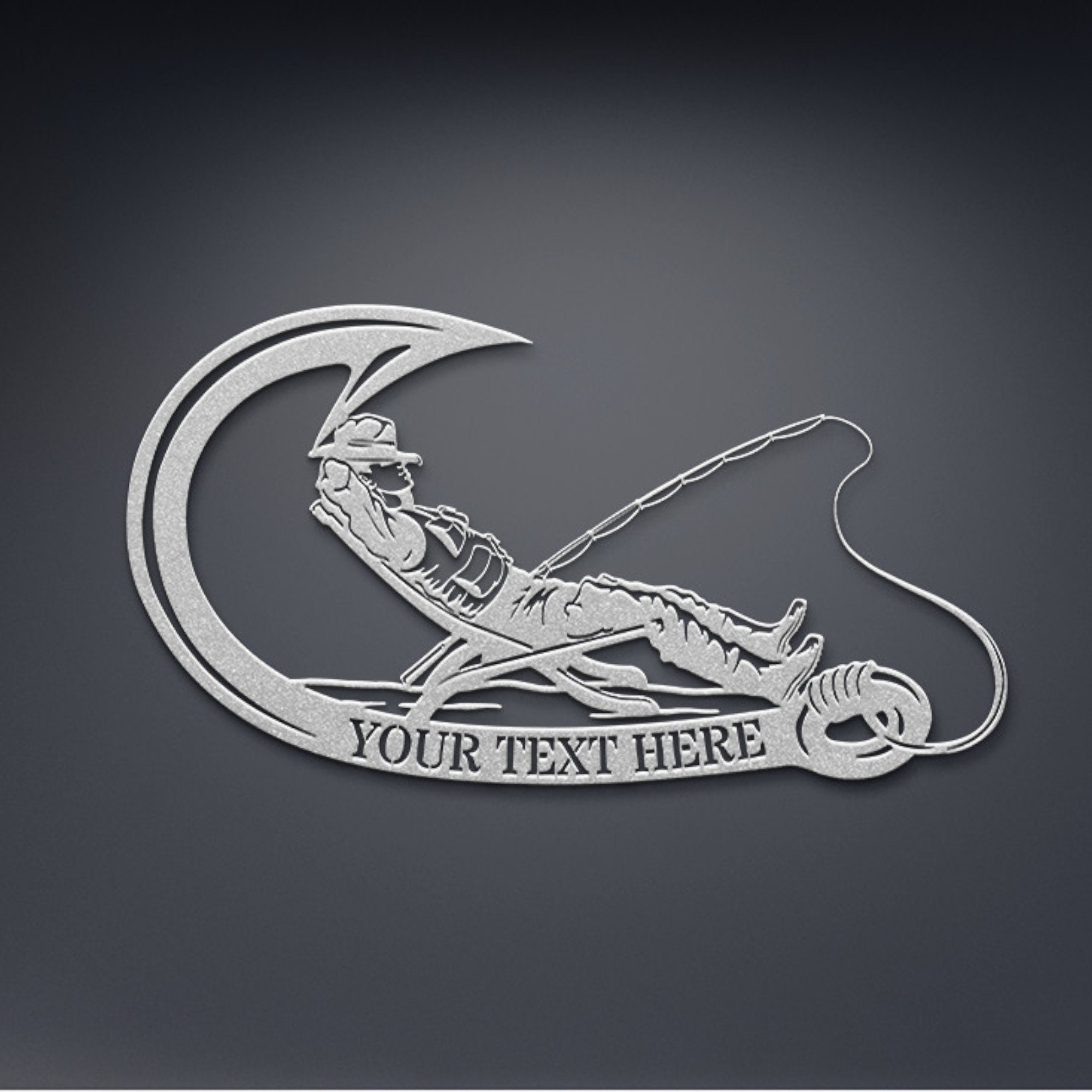 Personalized Fisher Name Metal Sign. Custom Fishing Wall Decor - Etsy