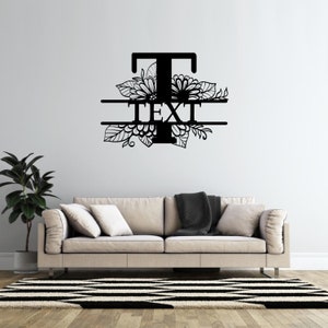 Personalized Family Name Split Letter Metal Sign Gift. Customizable ...