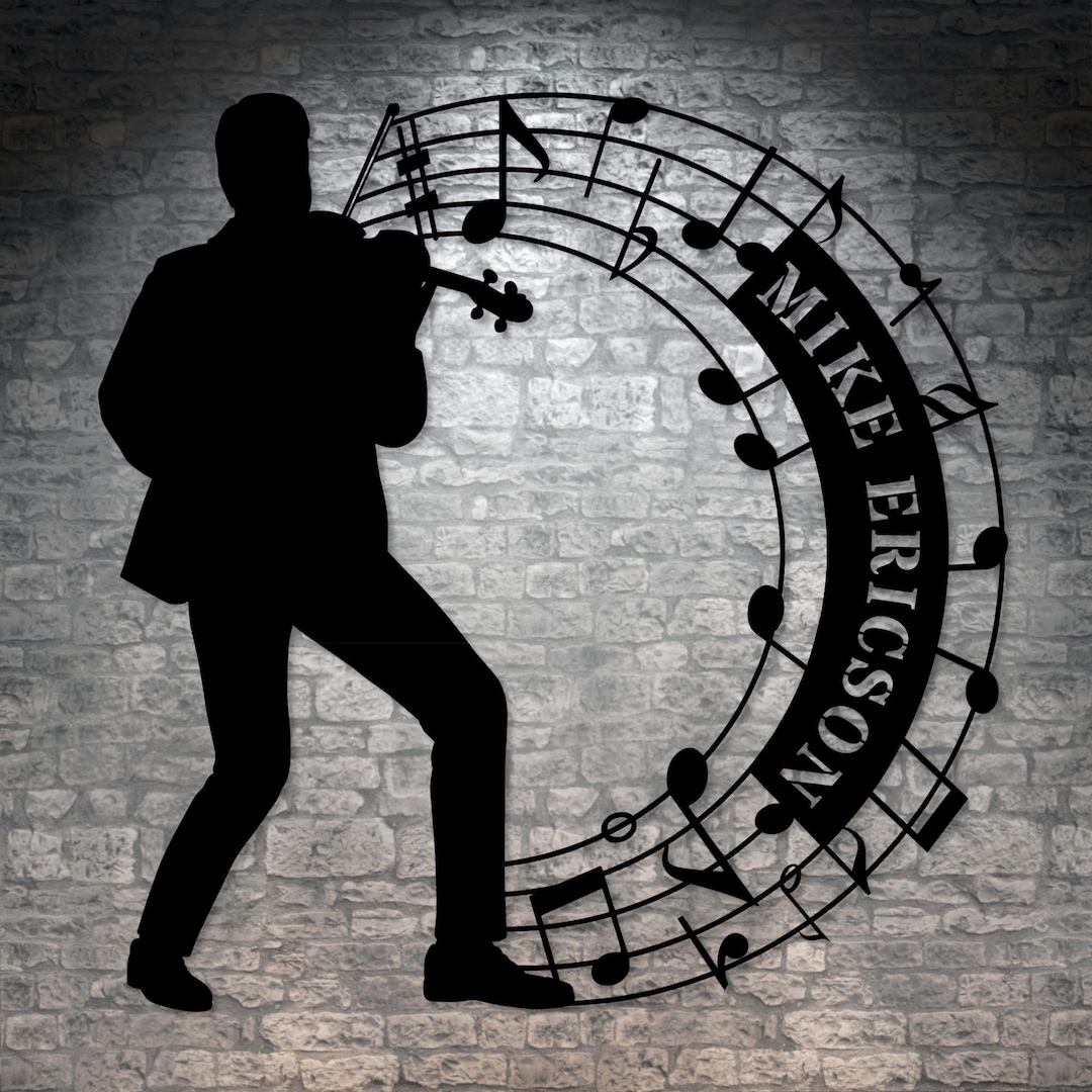 Personalized Violin Name Metal Sign Gift. Custom Violinist Wall Decor ...