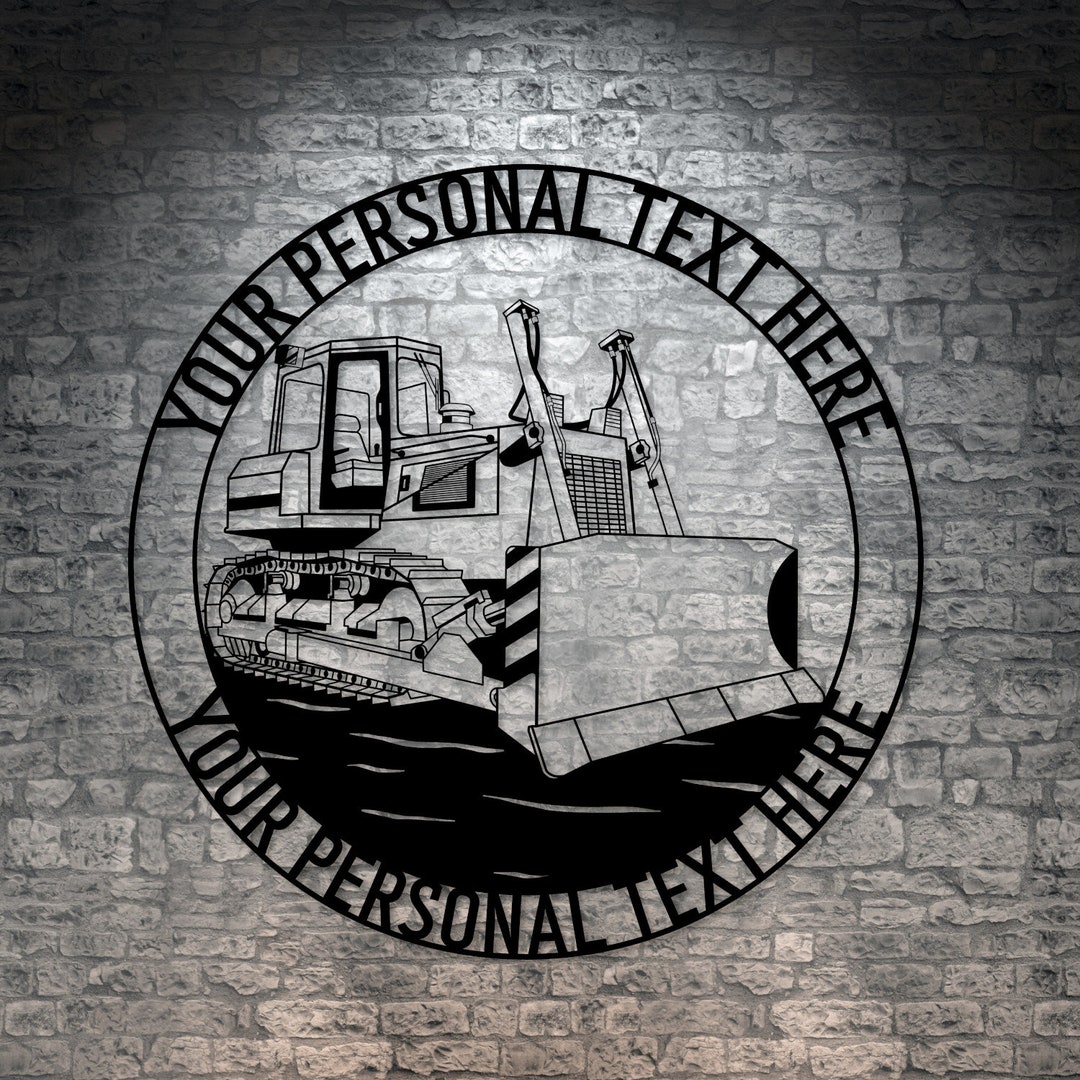 Personalized Bulldozer Name Metal Sign Gift. Bulldozer Operator Gift ...