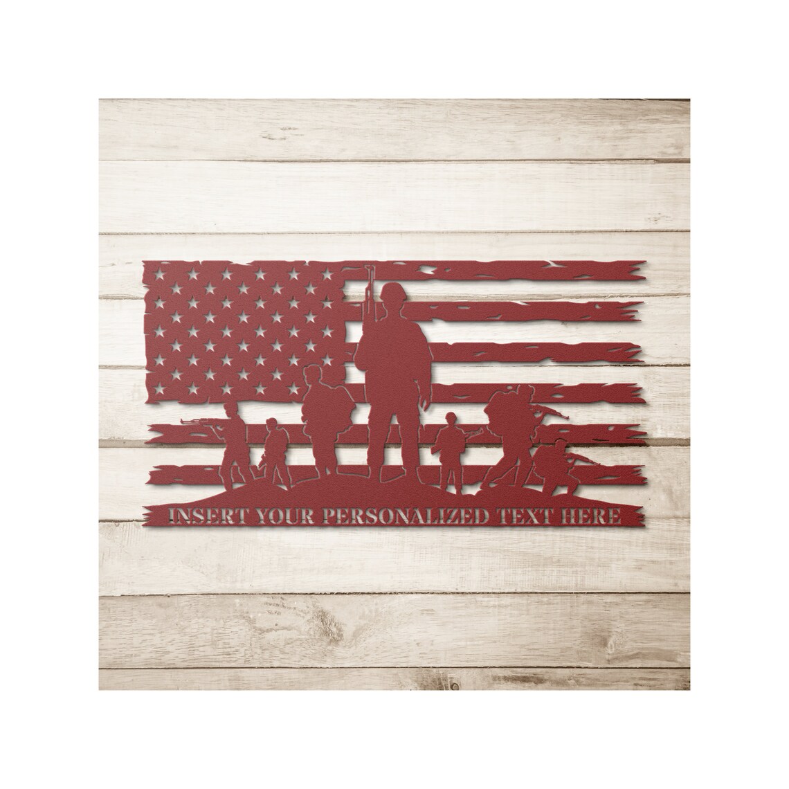 Personalized US Military Flag Metal Sign Army Wall Art - Etsy