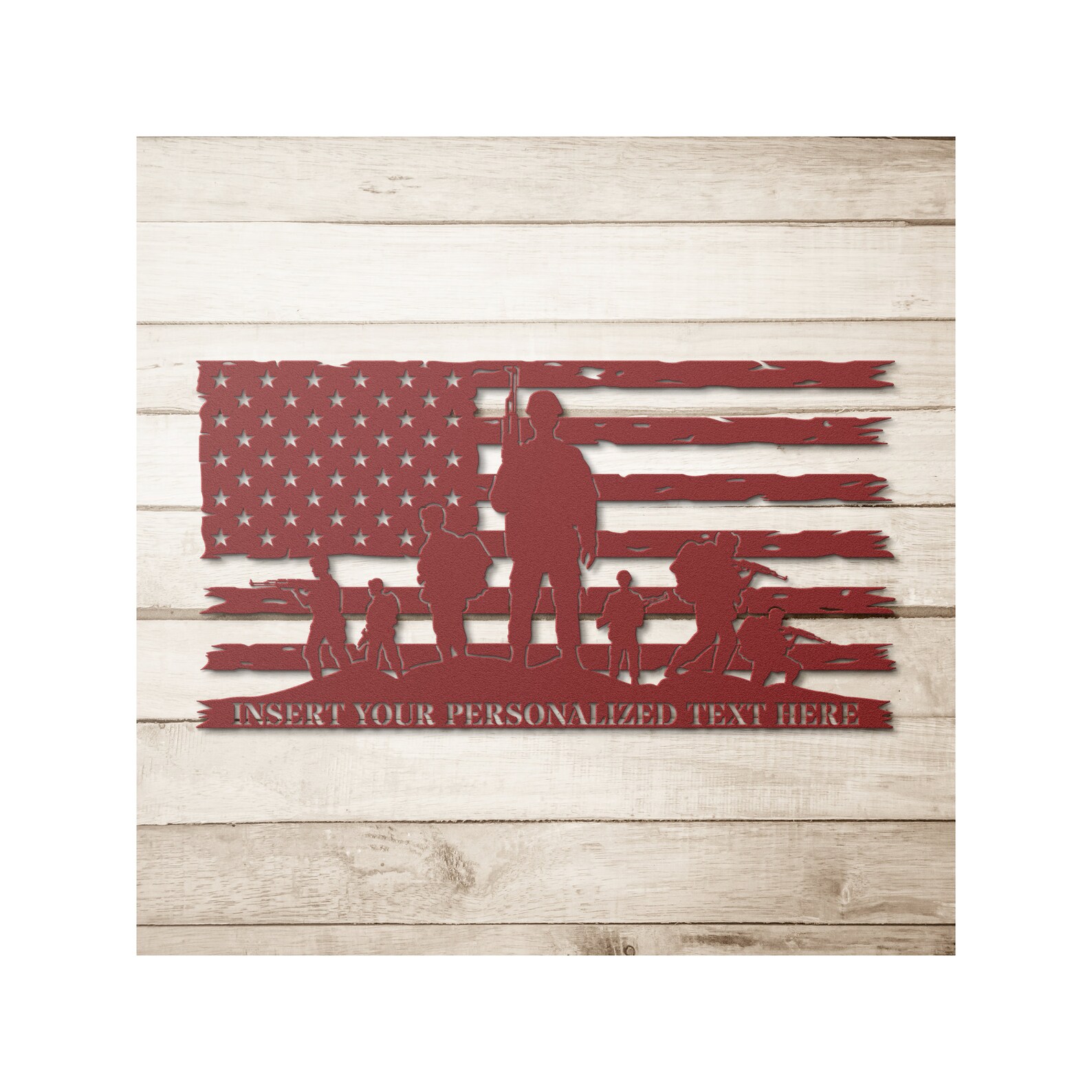 Personalized US Military Flag Metal Sign Gift Custom - Etsy