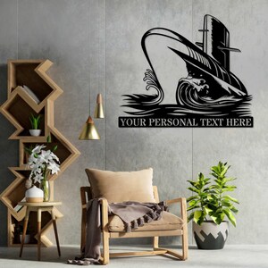 Personalized Submarine Name Metal Sign. Custom U-boat Wall Decor Gift ...