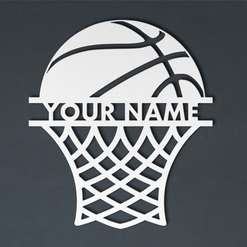 Personalized Basketball Name Metal Sign. Custom Sports Decor Wall ...