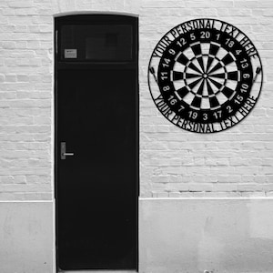 Personalized Dart Board Name Metal Sign. Darts Lover Home Decor. Custom ...