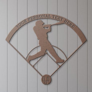 Personalized Baseball Player Batter Name Metal Sign. Custom Softball ...