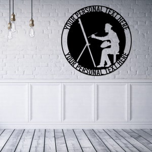 Personalized Painter Artist Metal Sign. Custom Illustrator Wall Decor ...