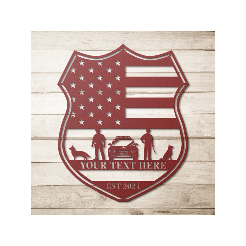 Policeman Personalized Metal Sign Gift Custom Police Force - Etsy