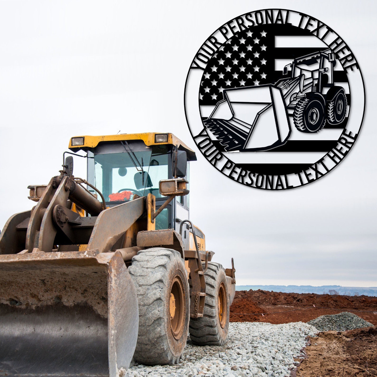 Personalized US Front Loader Name Metal Sign Gift. Custom Front Loader ...