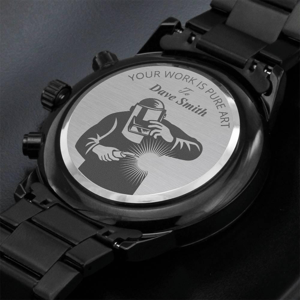 Personalized Mig Welder Metal Watch Gift. Custom Metal Worker ...