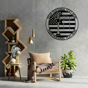 Personalized US Tower Crane Name Metal Sign. Custom Crane Operator Wall ...