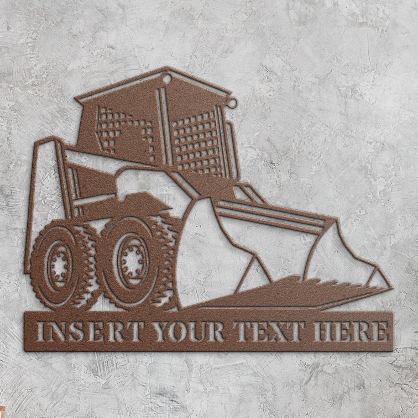 Personalized Skid Steer Name Metal Sign. Custom Front Loader Wall Decor ...