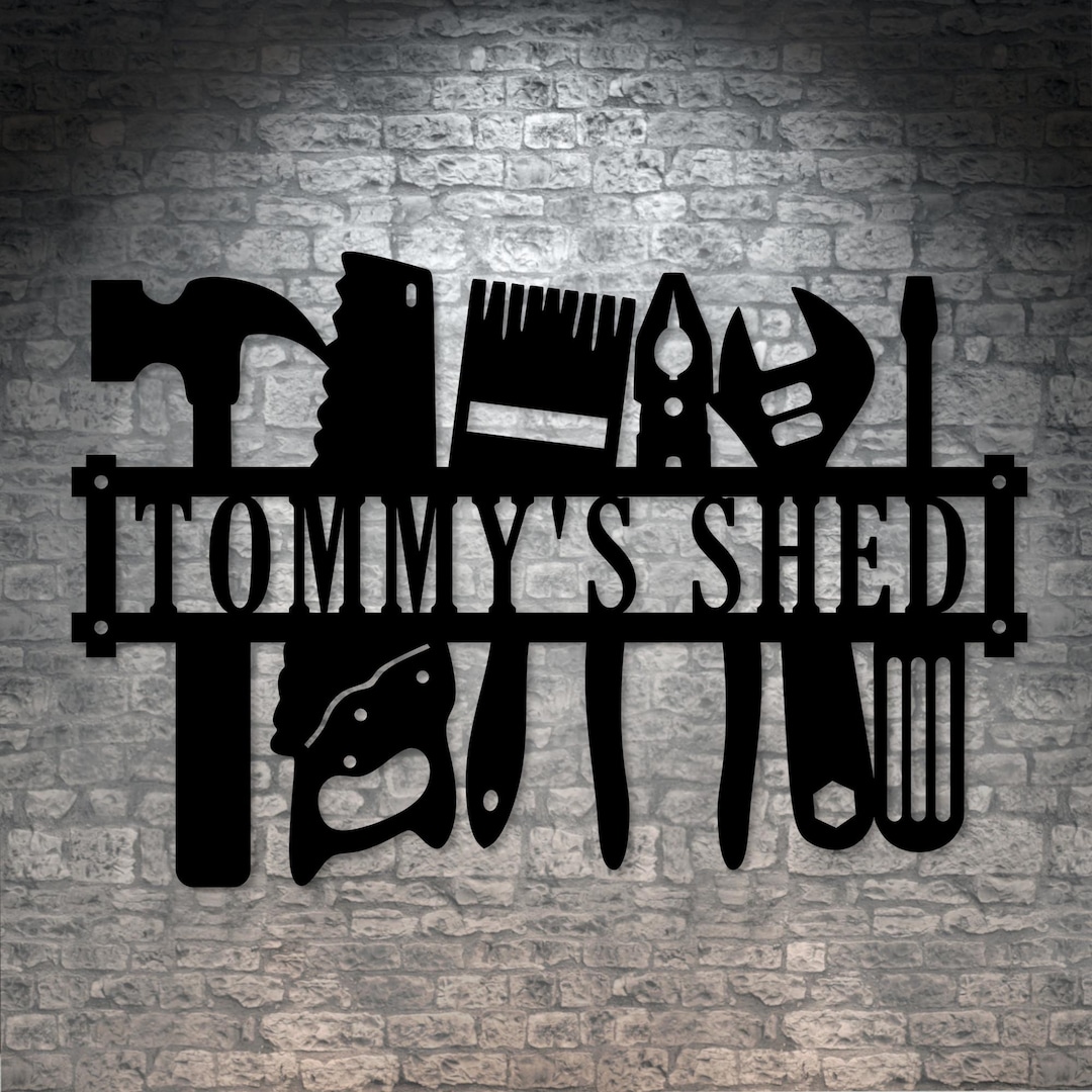Personalized DIY Tools Name Metal Sign. Custom Handyman Wall Decor Gift ...