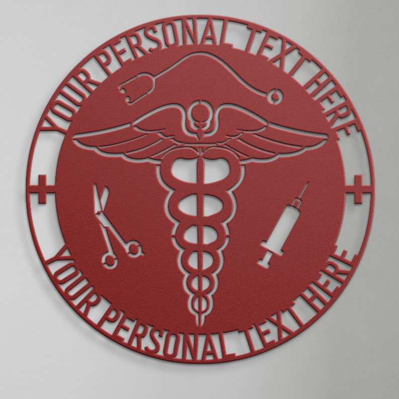 Personalized Medical Logo Name Metal Sign. Custom Doctor Wall Decor ...