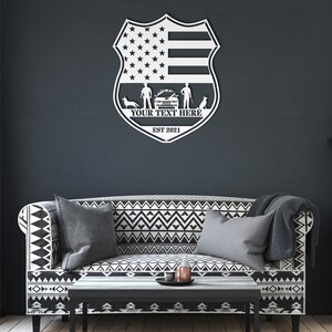 Policeman Personalized Metal Sign Gift Custom Police Force - Etsy