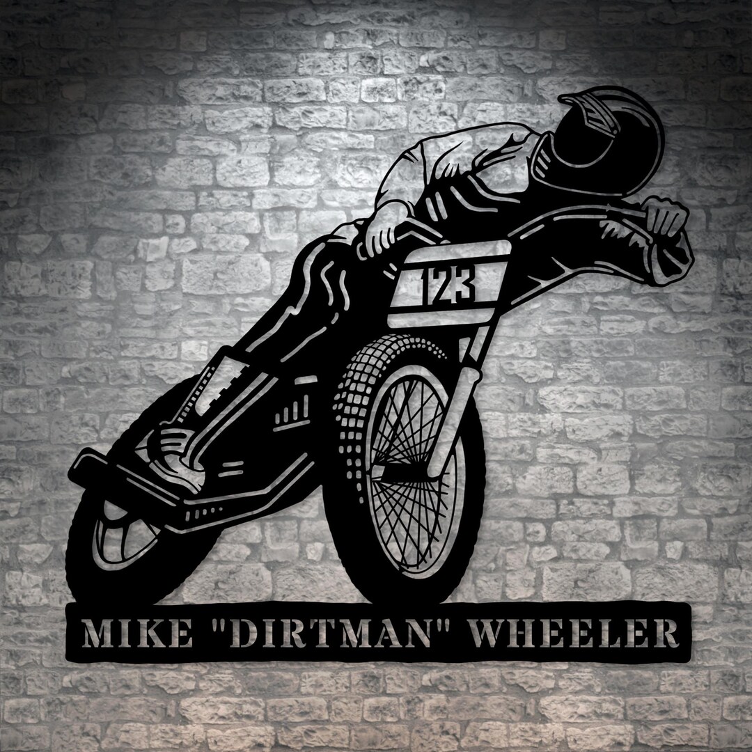 Personalized Speedway Motocross Metal Sign With Custom Text. Custom ...