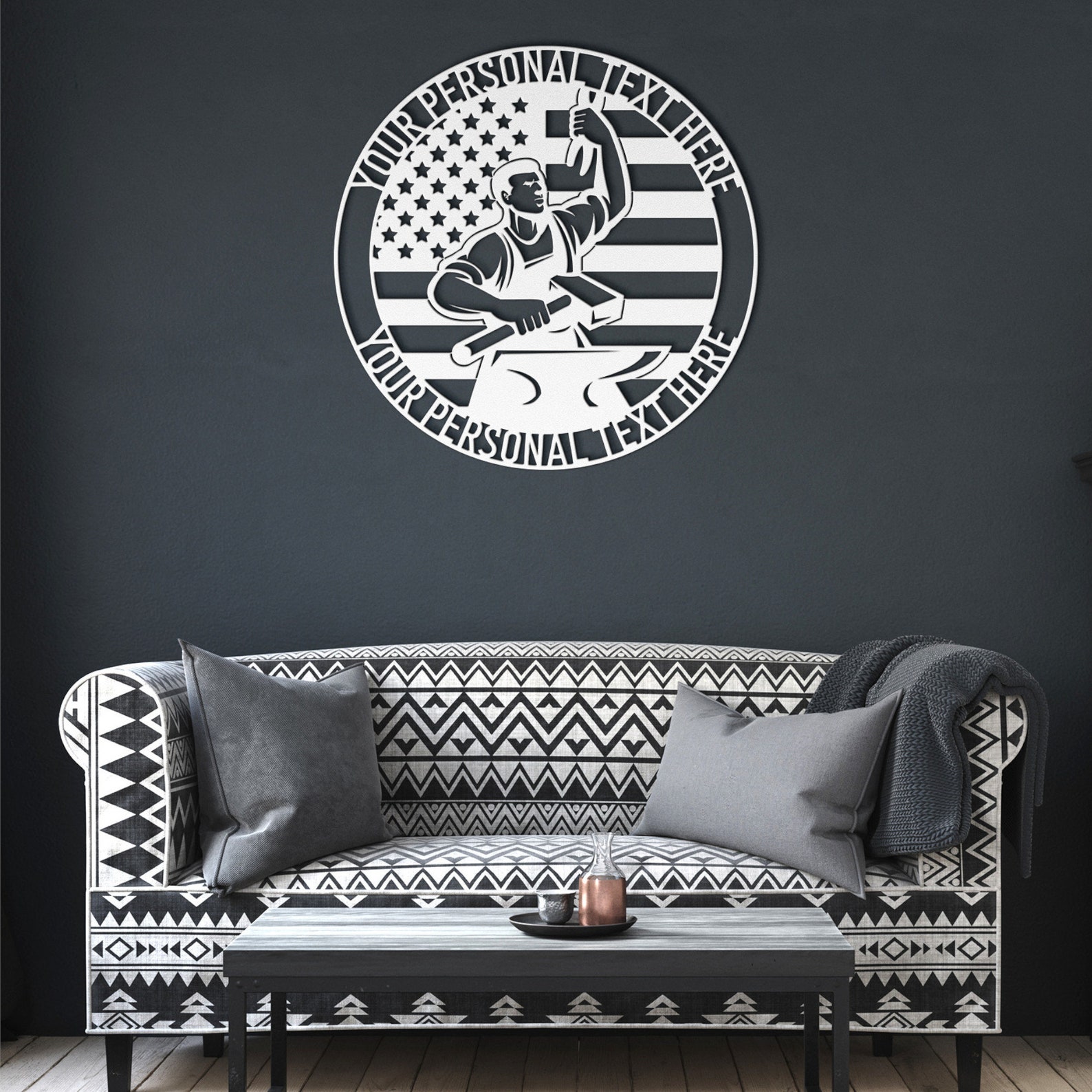 Personalized American Blacksmith Metal Sign. Ironworker - Etsy