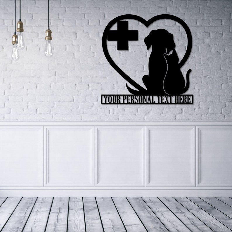 Personalized Vet Pet Care Name Metal Sign. Customizable Vet Doctor Wall ...