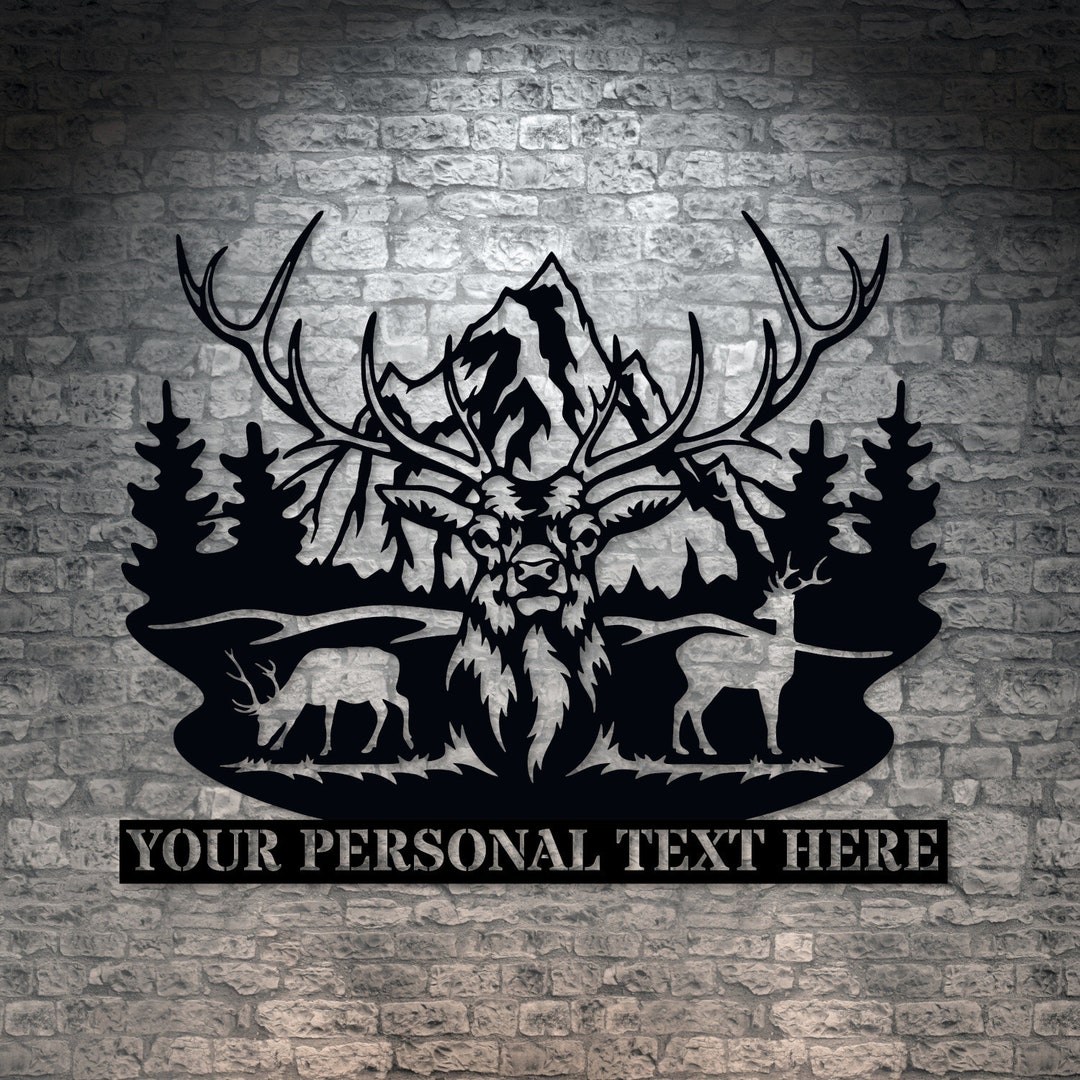 Personalized Deer Herd Name Metal Sign Gift. Custom Cabin - Etsy