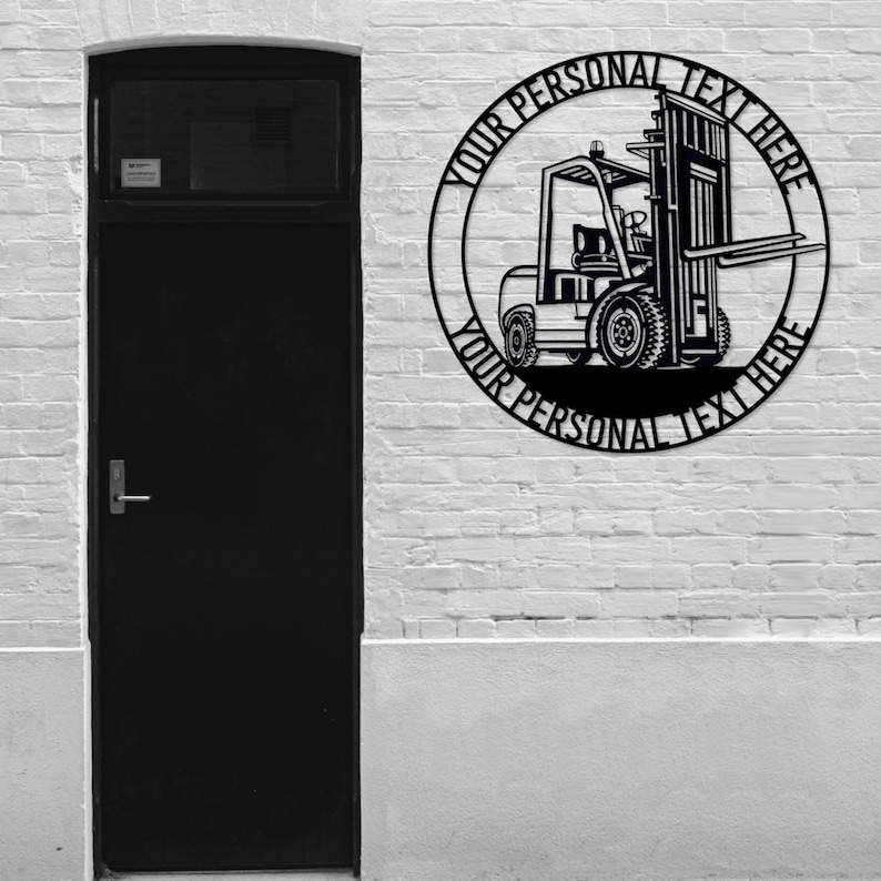 Personalized Forklift Name Metal Sign. Custom Lift Truck Wall Decor ...