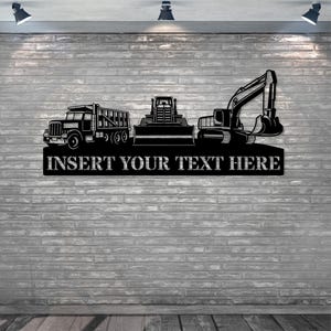 Personalized Demolition Worker Name Metal Sign. Custom Heavy Machinery ...