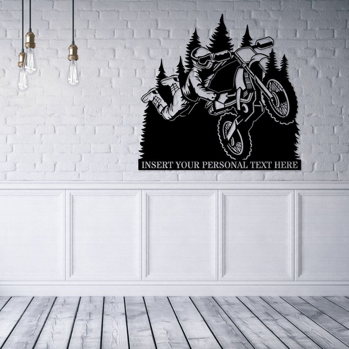 Personalized Dirtbike Rider Name Metal Sign. Custom Motorcross Wall ...