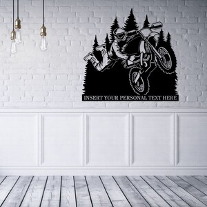 Personalized Dirtbike Rider Name Metal Sign. Custom Motorcross Wall ...