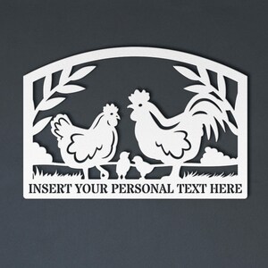 Personalized Chicken Farm Metal Sign Gift. Custom Animal Wall Decor ...