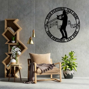 Personalized Trombone Player Name Metal Sign. Music Room Decoration ...