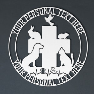 Personalized Vet Clinic Name Metal Sign. Customizable Animal Health ...