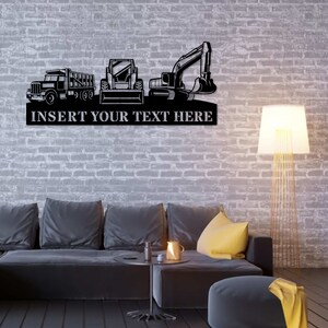 Personalized Heavy Machinery Metal Sign. Custom Construction Equipment ...