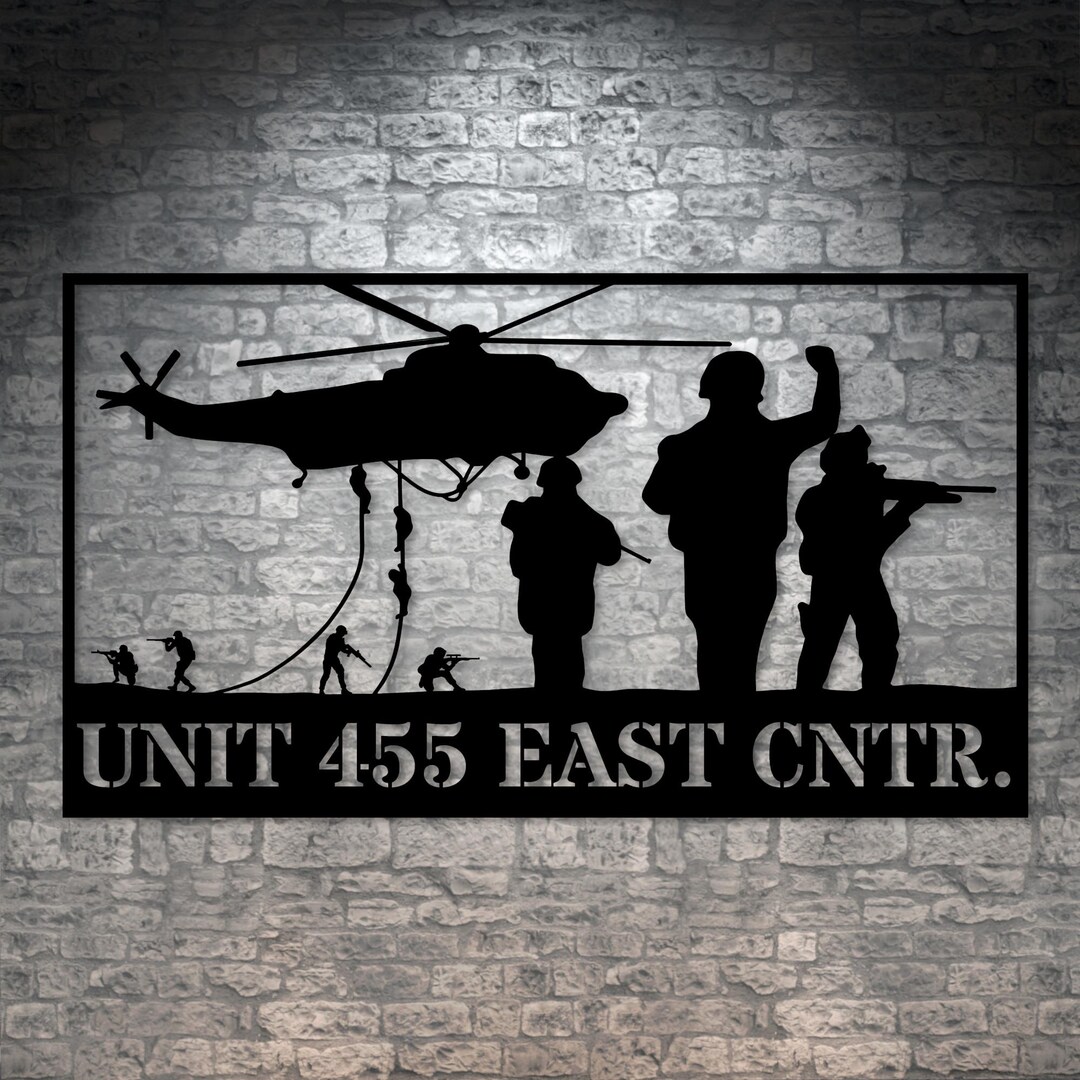 Personalized Army Helicopter Team Name Metal Sign. Custom US Military ...