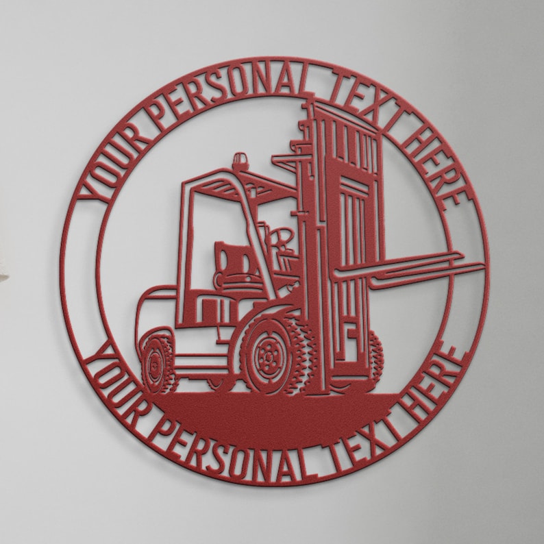 Personalized Forklift Name Metal Sign. Custom Lift Truck Wall Decor ...