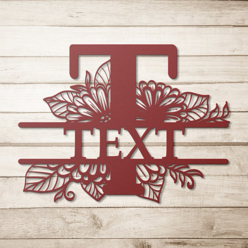 Personalized Family Name Split Letter Metal Sign Gift. - Etsy