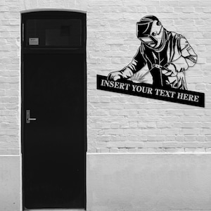 Personalized Pipline Welder Name Metal Sign. Custom Welder Wall Decor ...