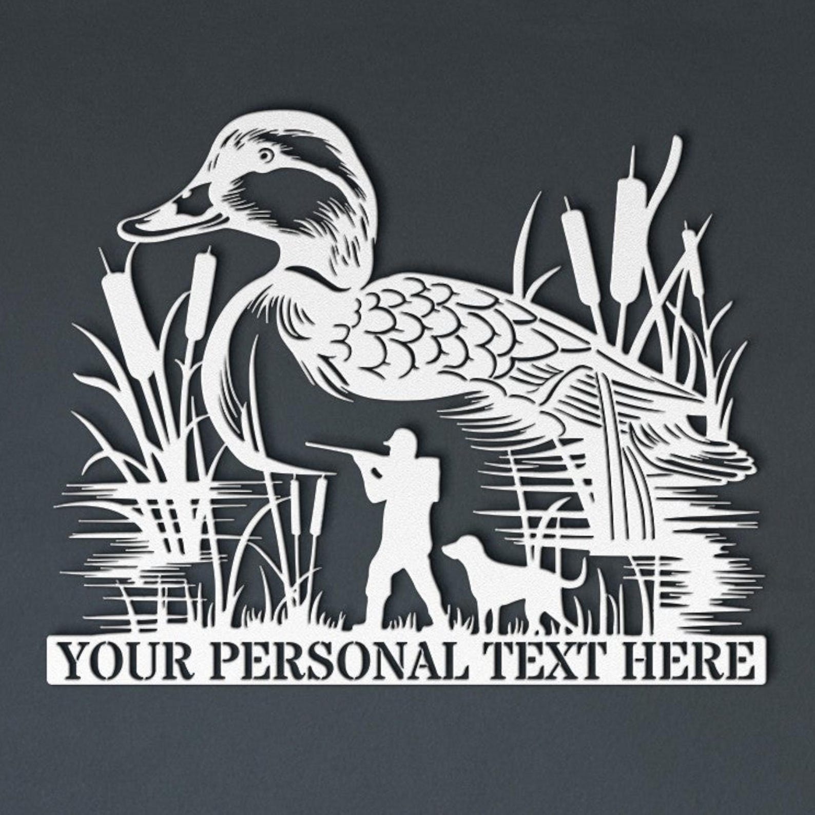 Personalized Duck Hunter Name Metal Sign Gift. Custom Hunting Wall ...