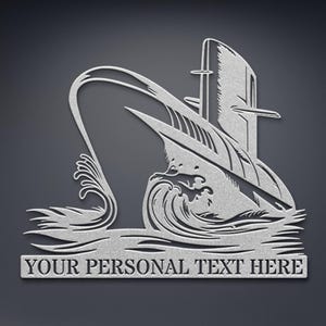 Personalized Submarine Name Metal Sign. Custom U-boat Wall Decor Gift ...