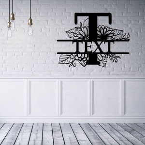 Personalized Family Name Split Letter Metal Sign Gift. Customizable ...