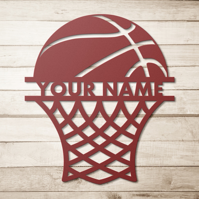 Personalized Basketball Name Metal Sign. Custom Sports Decor Wall ...