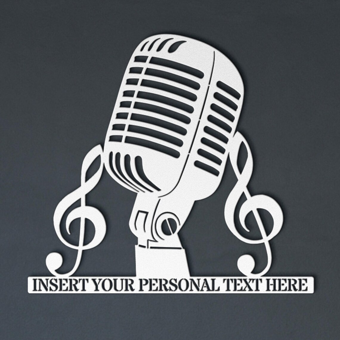 Personalized Vocalist Name Metal Sign. Custom Microphone Wall Decor ...