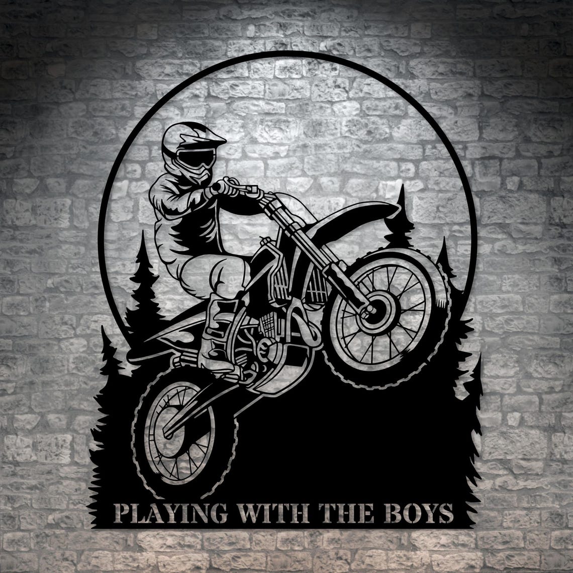 Personalized Motocross Metal Sign. Custom Dirtbike Name Wall Decor ...