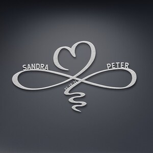 Personalized Infinity Heart. Love Couples Names With Date. Housewarming ...