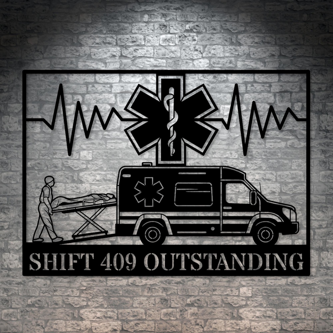 Personalized Paramedic Metal Sign. Custom Ambulance Wall Decor Gift ...