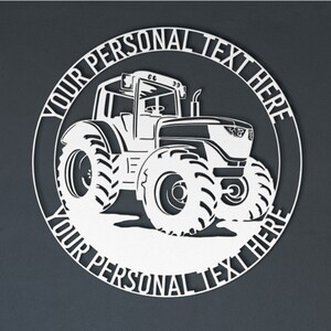 Personalized Tractor Name Metal Sign Gift. Custom Gift for Farmer ...