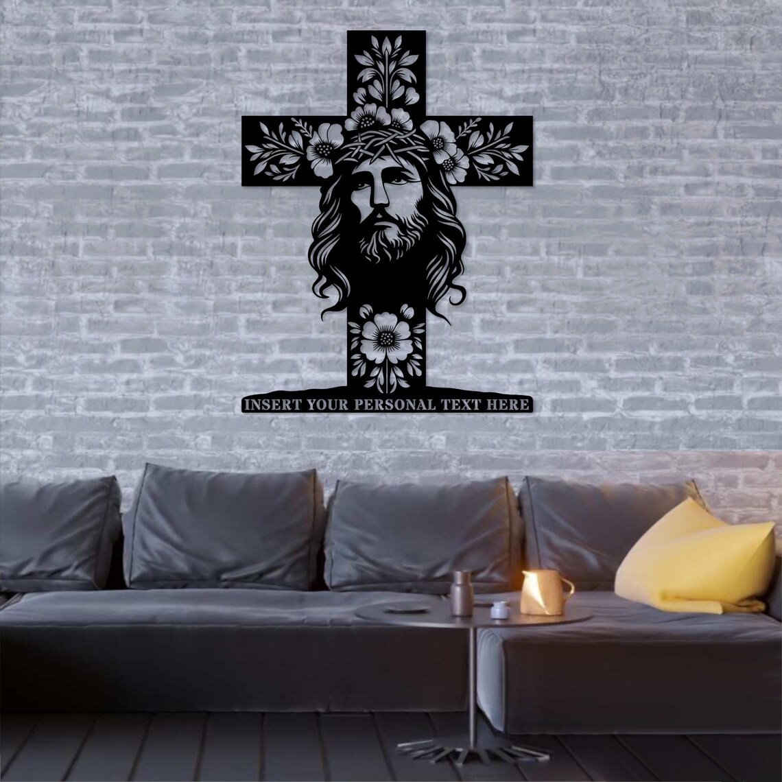 Personalized Religious Lord Metal Sign Gift. Custom Jesus Christ Cross ...