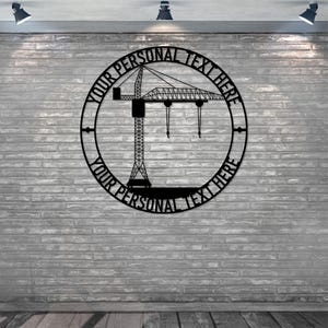 Personalized Hammerhead Crane Metal Sign. Custom Crane Operator Wall ...